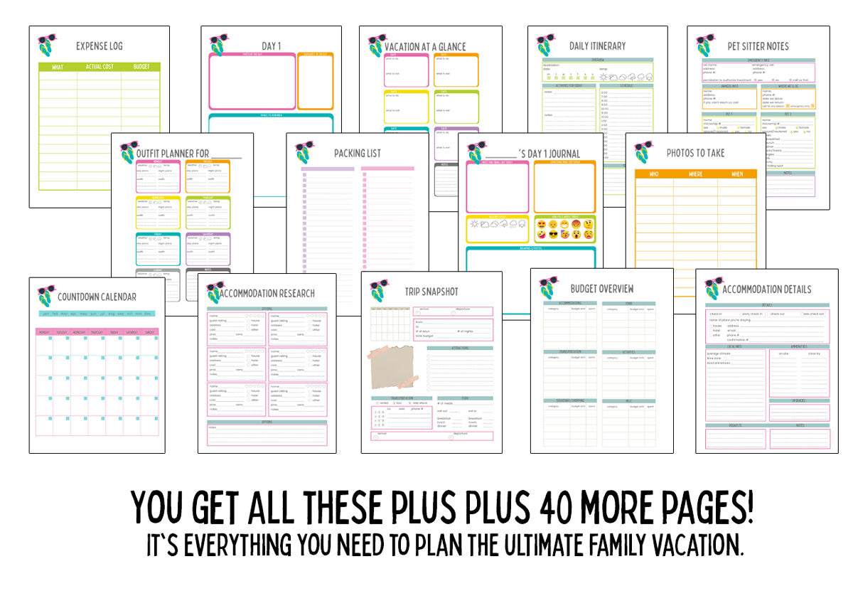 Family Vacation Planner Printable – Feels Like Home Blog