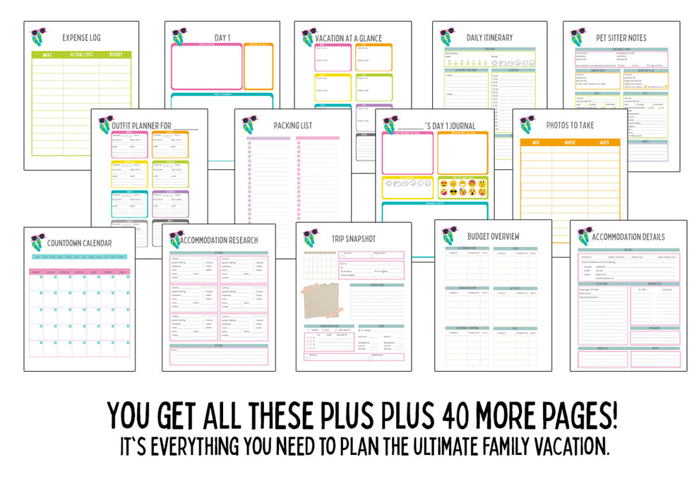 Family Vacation Planner Printable – Feels Like Home Blog